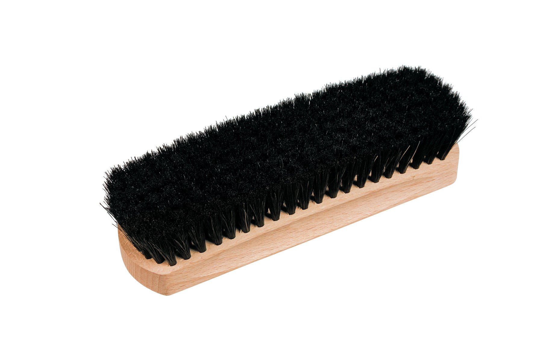 Redecker Natural Dark Horsehair Shoe Shine Brush, Untreated Beechwood Handle, 6-1/2-Inches Long, Made in Germany