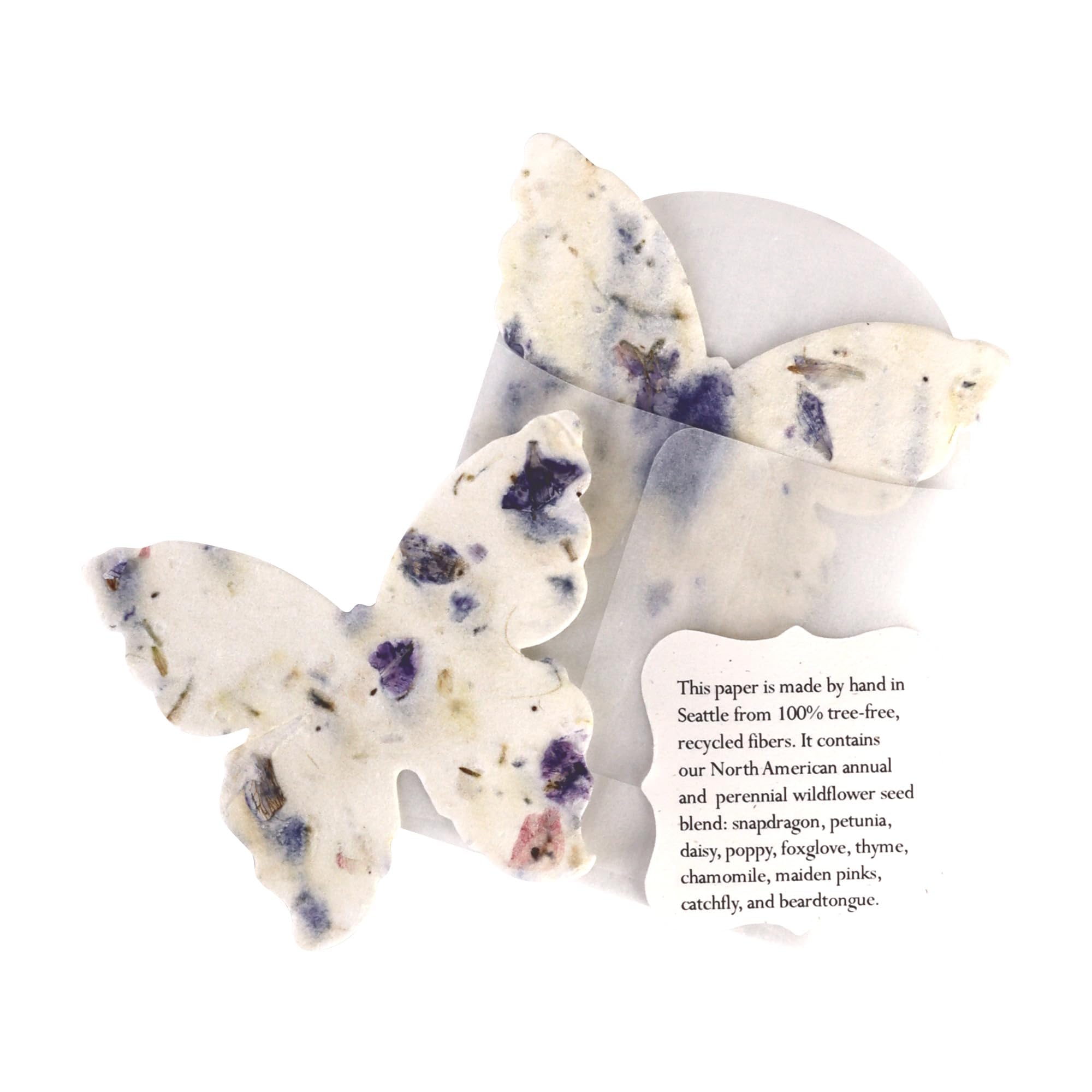 Seed Bloom Set of 24 Purple Butterfly β Plantable Seed Paper for Bridal Shower Weddings, and Gifts
