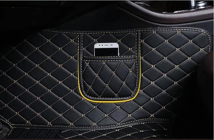 SARAHS Customized Artificial Leather Car Floor Mats - Waterproof, Anti-Slip, Suitable for Cars, SUVs, Trucks - Protect Your Vehicle's Interior from Dirt and Debris (Pink)