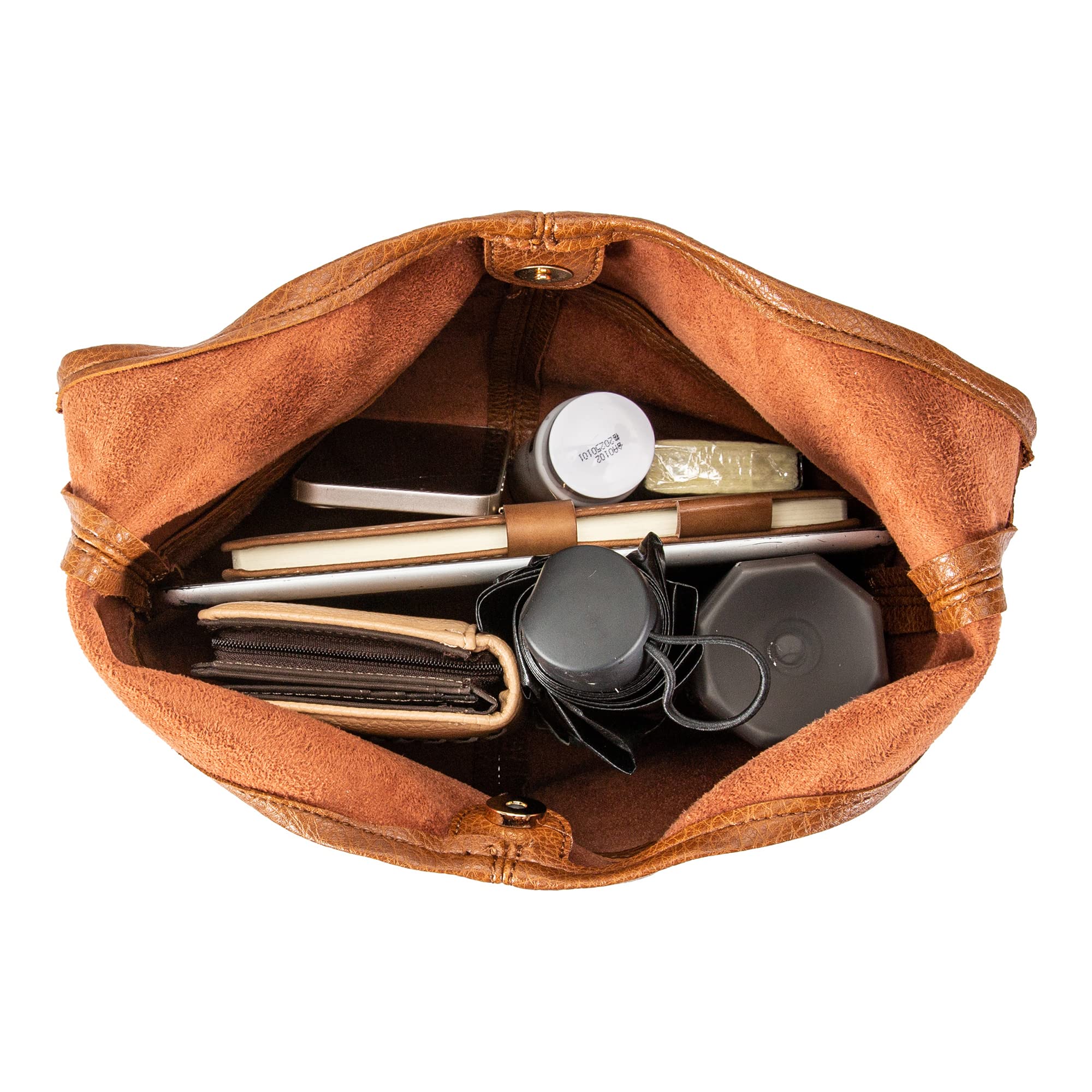 Montana West Hobo Bags for Women Ultra Soft Foldable Shoulder Bag Purse with Coin Purse,MWC2-122BR