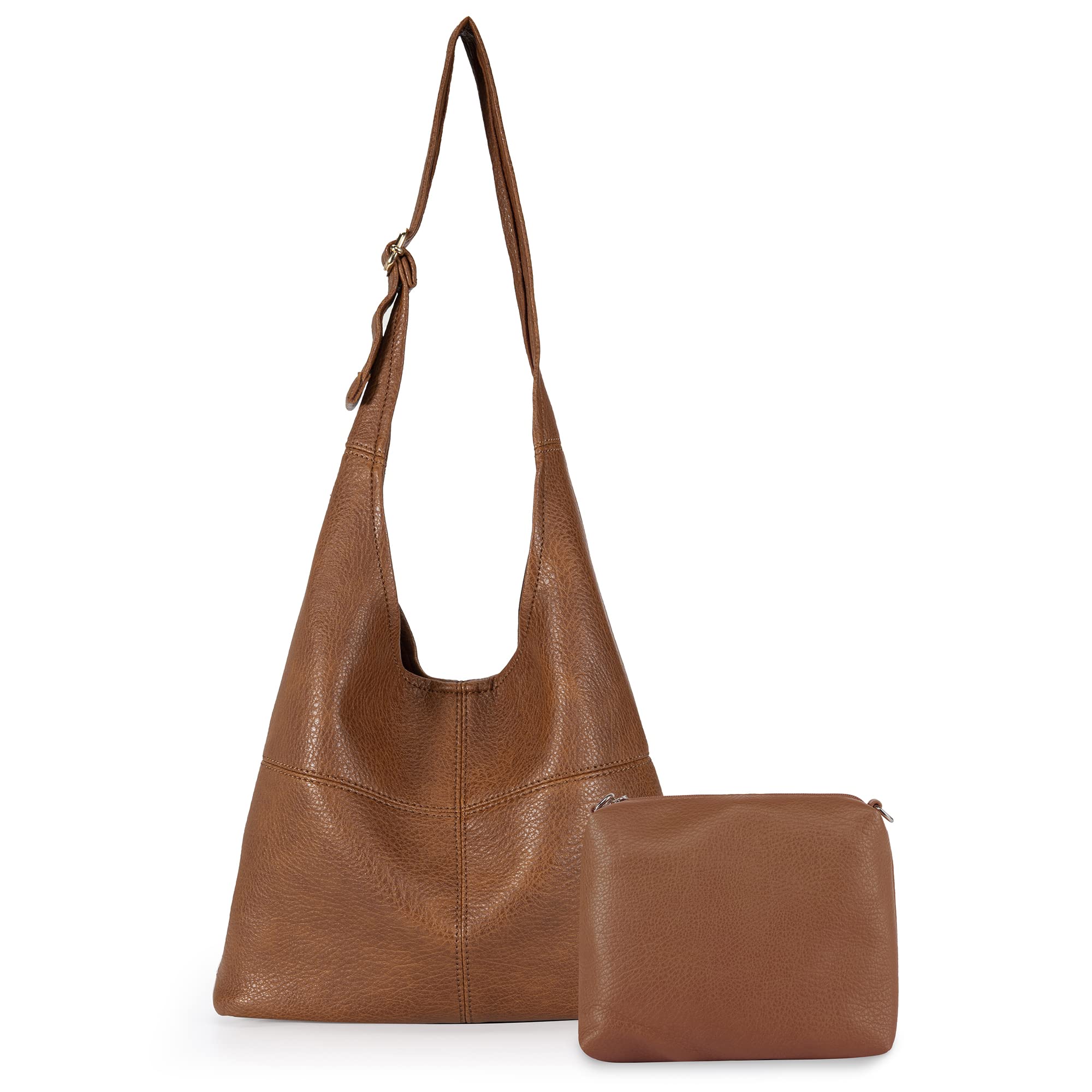 Montana West Hobo Bags for Women Ultra Soft Foldable Shoulder Bag Purse with Coin Purse,MWC2-122BR