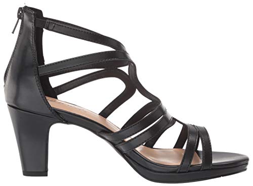 Easy Street Women's Heeled Sandal, Black, 6.5