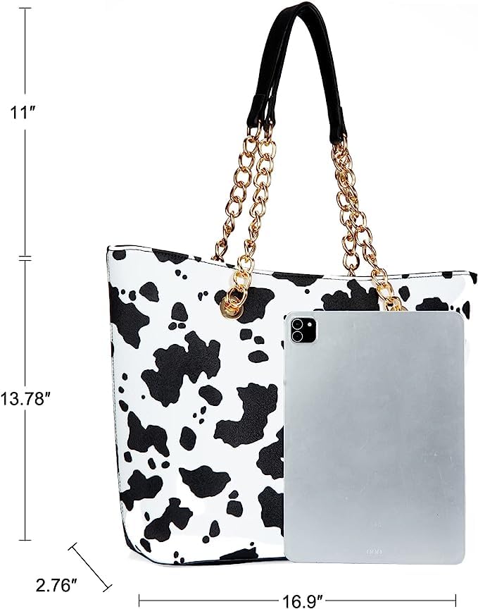 Montana West Tote Bag for Women Chain Top-handle Satchel Handbags Ladies Purses Shoulder Bags MWC-039COW