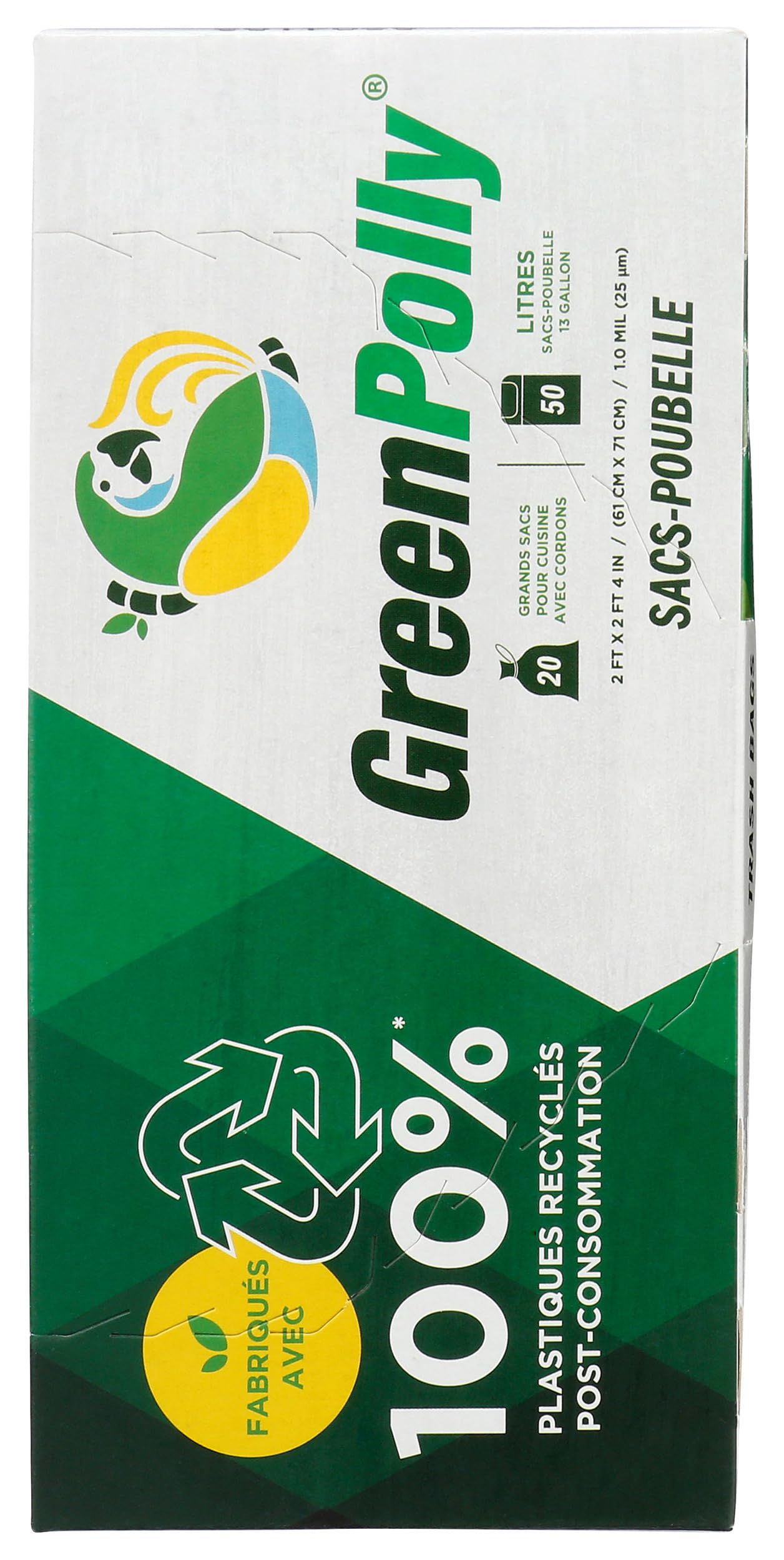 GreenPolly Tall Kitchen Trash Bags 13 Gallon, 20 CT