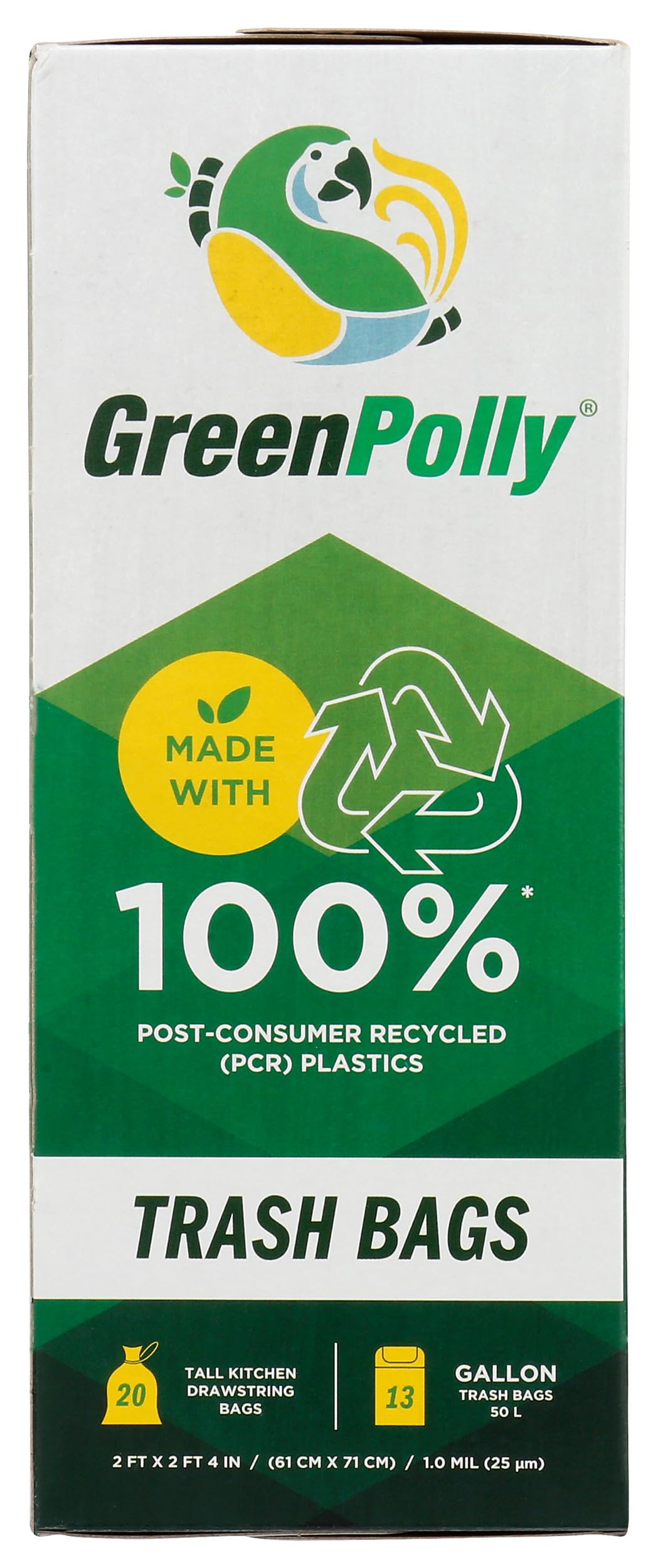 GreenPolly Tall Kitchen Trash Bags 13 Gallon, 20 CT