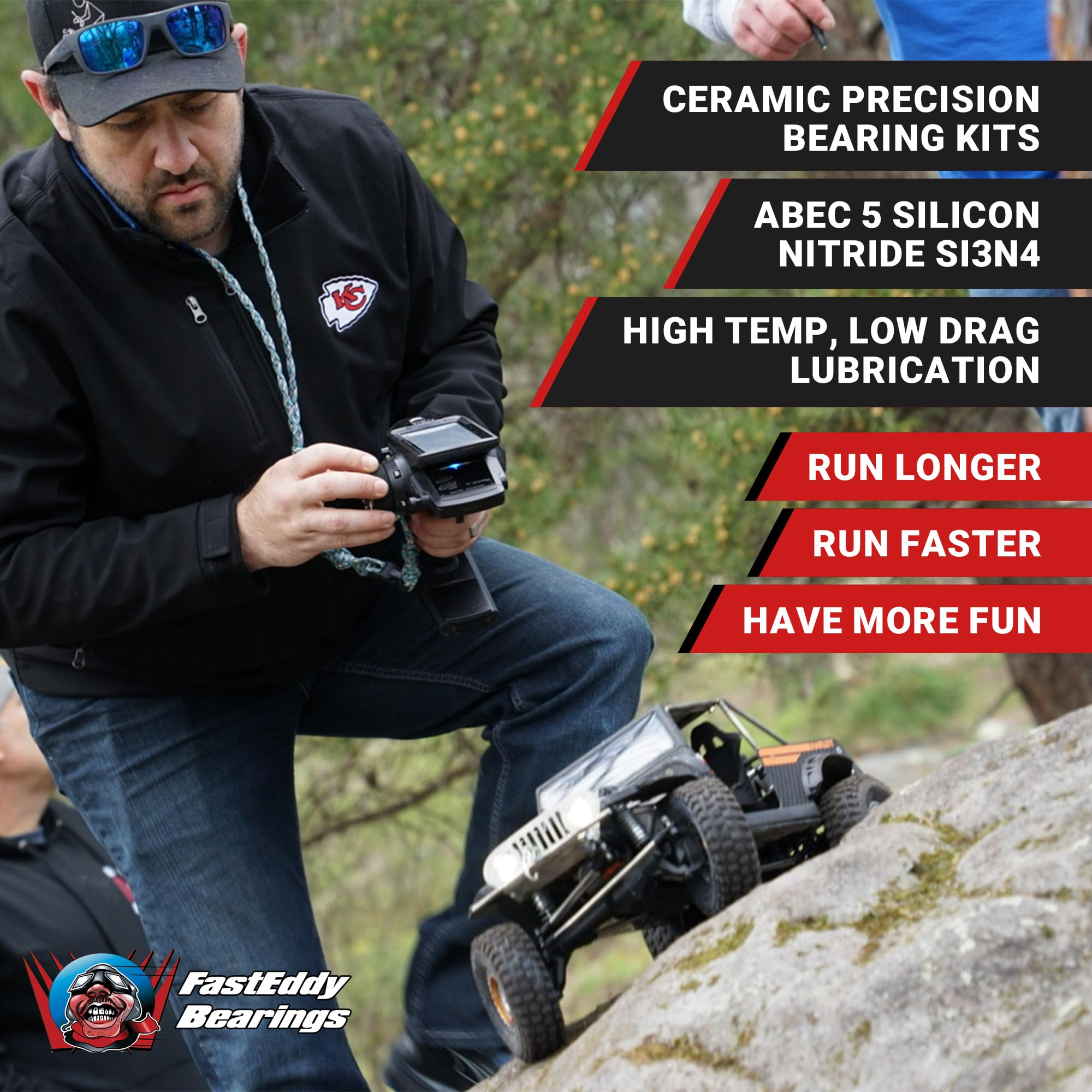 FastEddy Bearings Compatible with Tamiya TT-02 Type-SRX Chassis Kit Ceramic Sealed Bearing Kit
