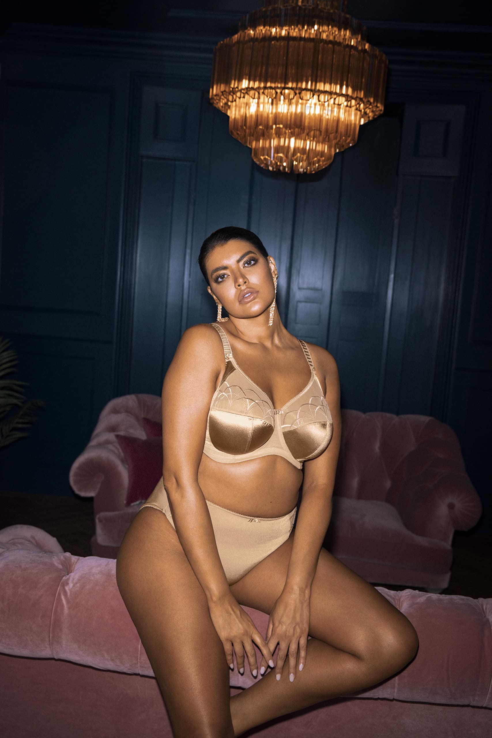 Elomi Women's Plus Size Cate Full Coverage Underwire Bra, Hazel, 40K