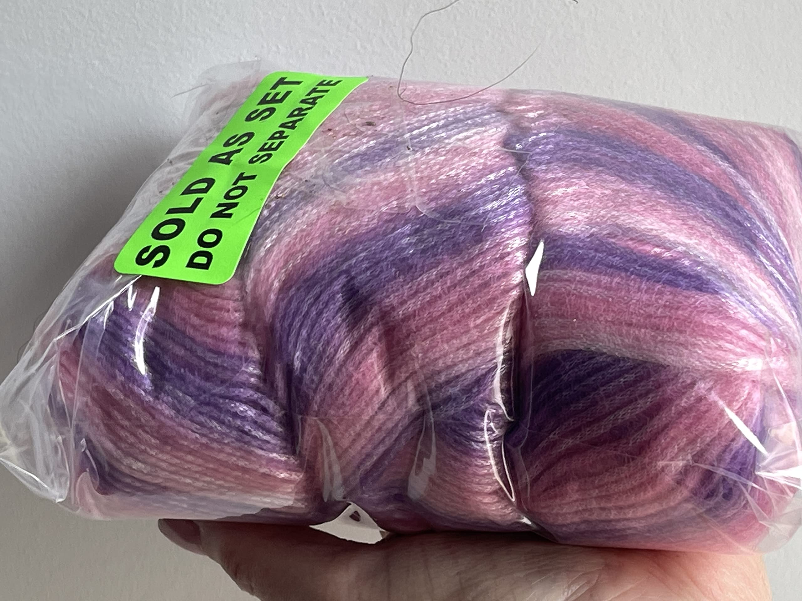 Ice Yarns Picasso 3 Pack - Pinks and Lilacs, Fuzzy with Subtle Sheen Worsted Weight, 3x125 Yards (3x115meters) 3x1.76 Ounces (3x50 Grams)