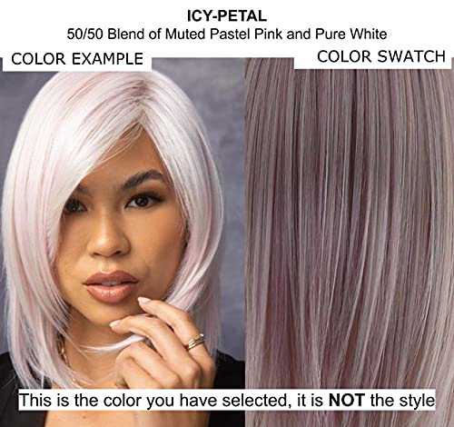 Bundle - 5 Items: Silky Sleek by Rene Paris, Christy's Wigs Q & A Booklet, 2oz Travel Size Wig Shampoo, HD Smooth and Wide Tooth Comb - Color: Icy Petal
