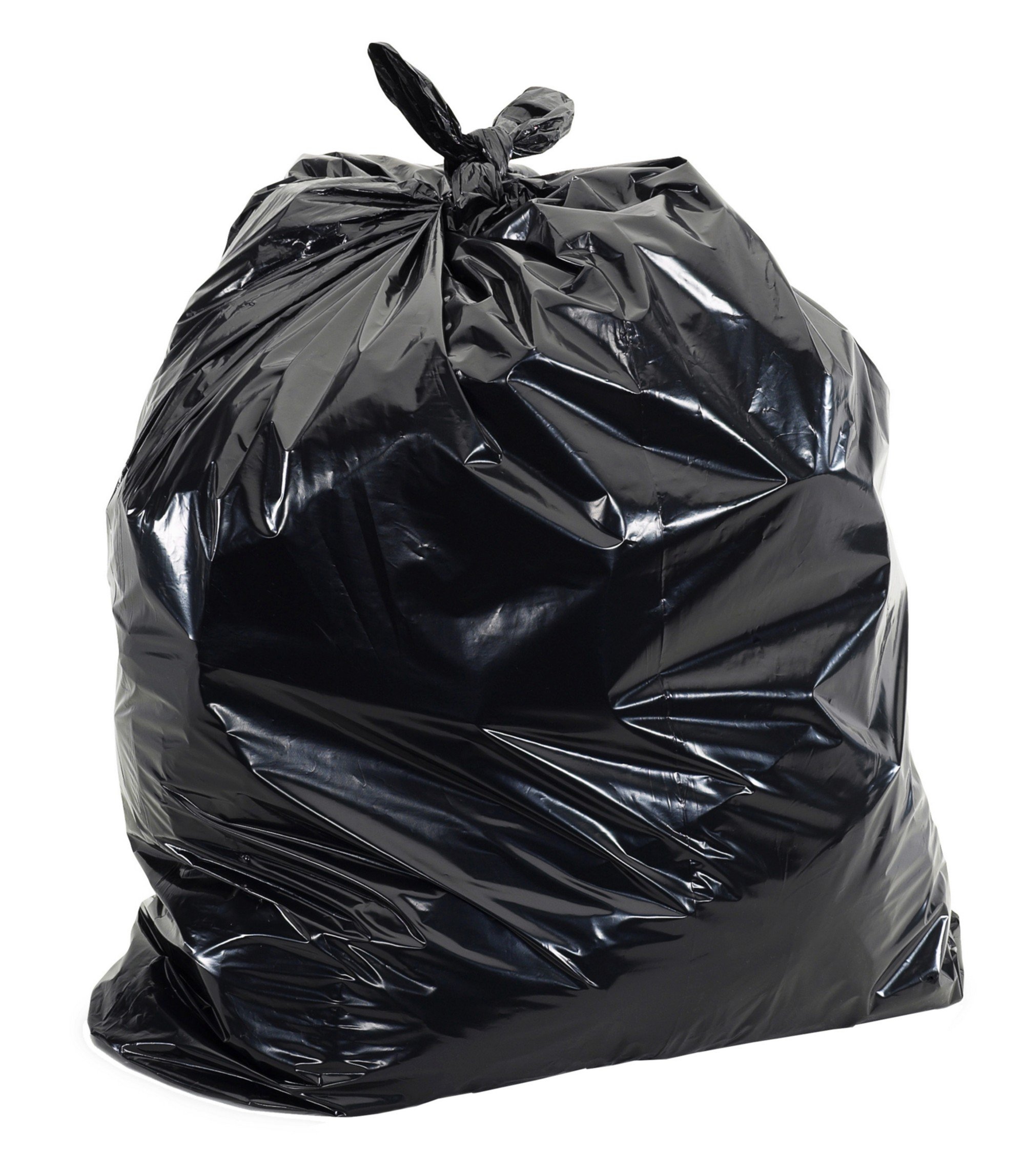 Aluf Plastics RCT-45X Star Sealed Coreless Rolls with E-Z Tie Flap Closure, 45 gal, Polyethylene, 40" x 46", Black (Pack of 100)
