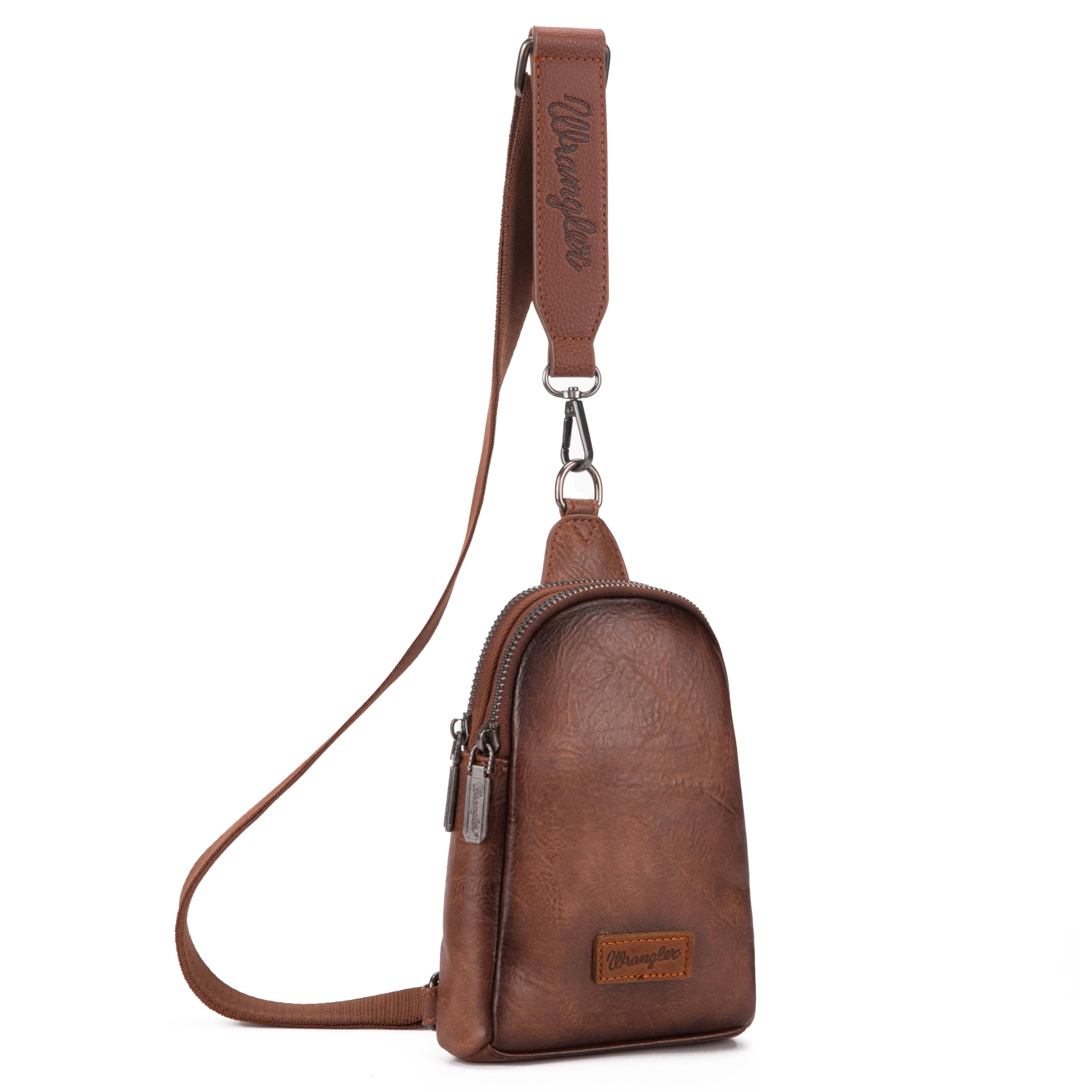 Wrangler Vegan Leather Crossbody Bag Small Sling Bag for Women