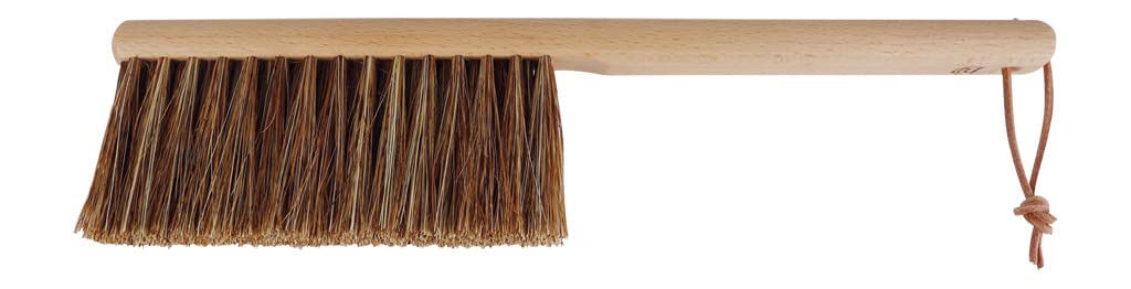 Redecker Narrow Hand Brush with Oiled Beechwood Handle, Strong Plant-Based Bristles, Hanging Loop, Made in Germany