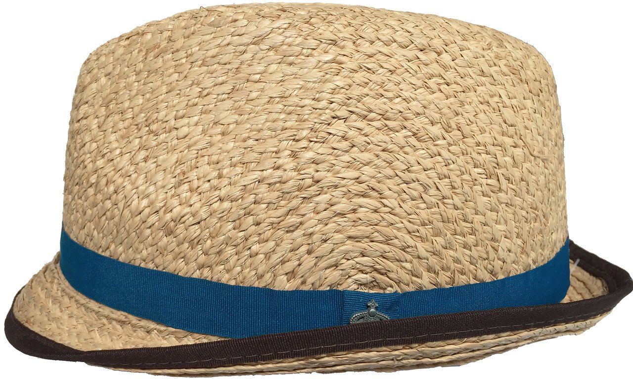 Christys Crown Raffia Snap Brim Fedora (Natural, M/L)