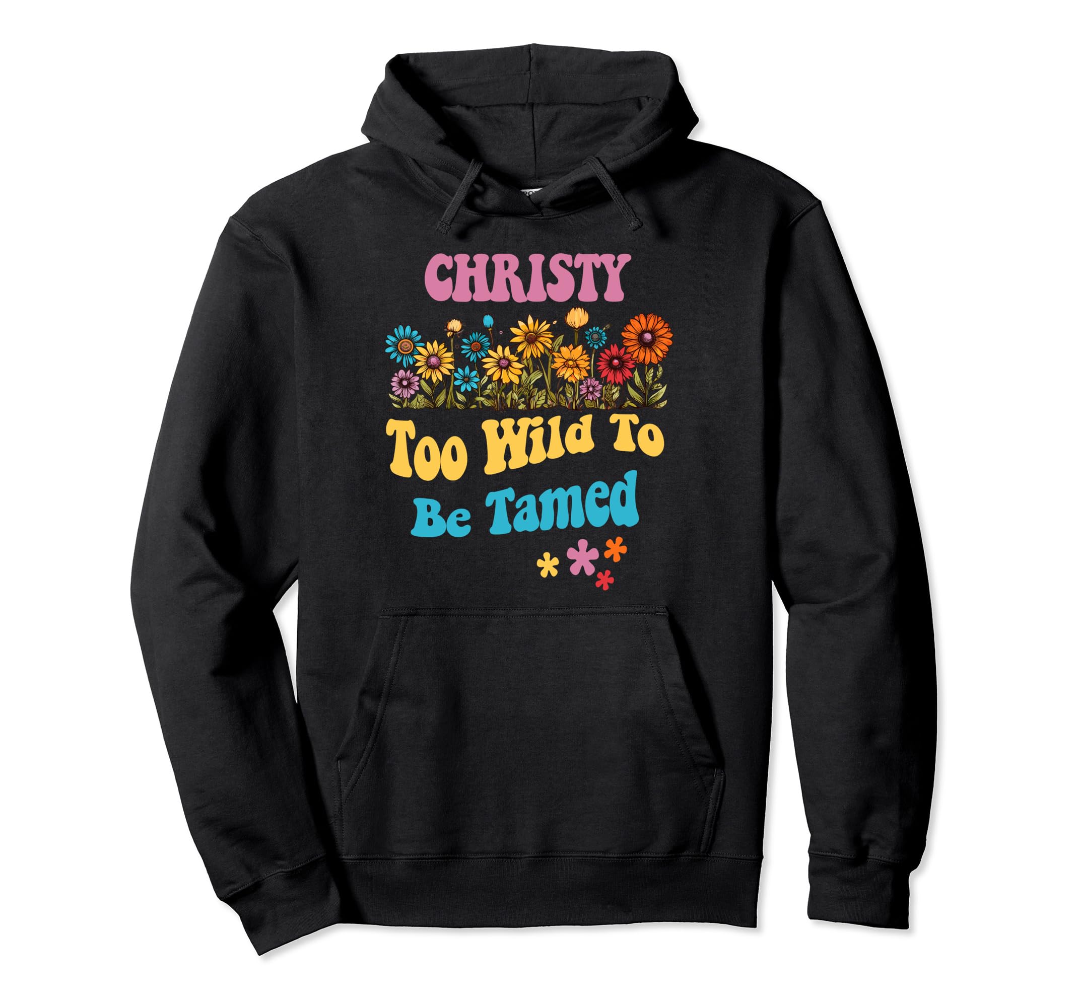CHRISTY Name Cute Retro Girls Wildflower CHRISTY Name Pullover Hoodie