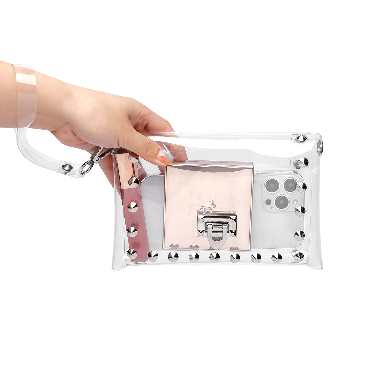 MOETYANG Clear Purse Stadium Approved for Women, Small Clear Crossbody Bag Fashion, Cute See Through Clutch Mini Shoulder Bag