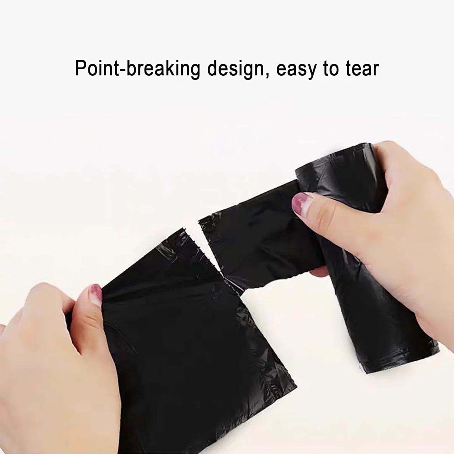 Small Trash Bags, Strong Black Garbage Bags, Unscented Thicken Bin Liner Suitable for Bedroom Home Kitchen 6 Gallon 120 Count