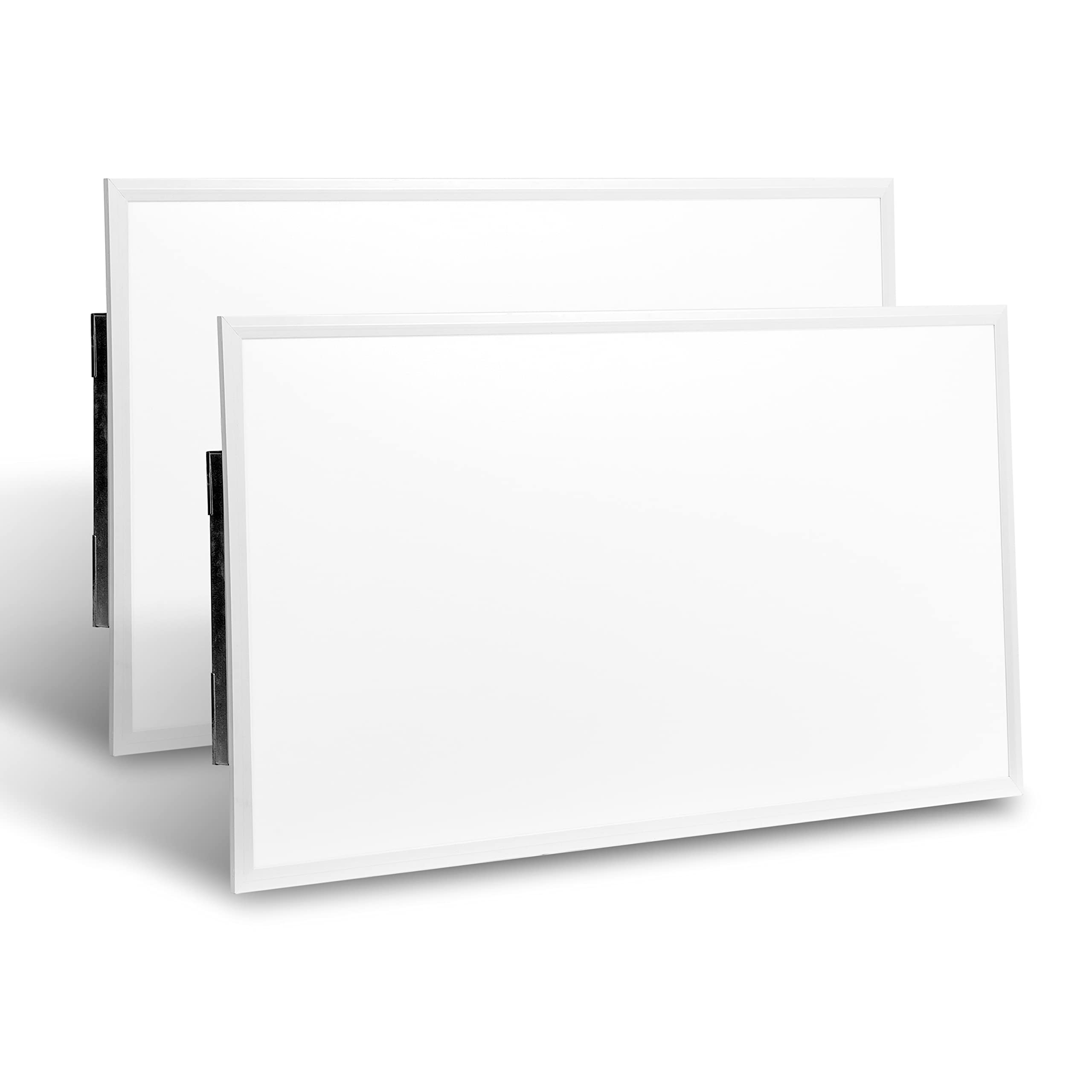 Geperll 2 Pack 2x4FT LED Flat Panel Troffer Light, Drop Ceiling Office Back-lit Fixture,35K/40K/50K CCT & 30/40/50W Selectable 0-10V Dimmable 100-277VAC-ETL