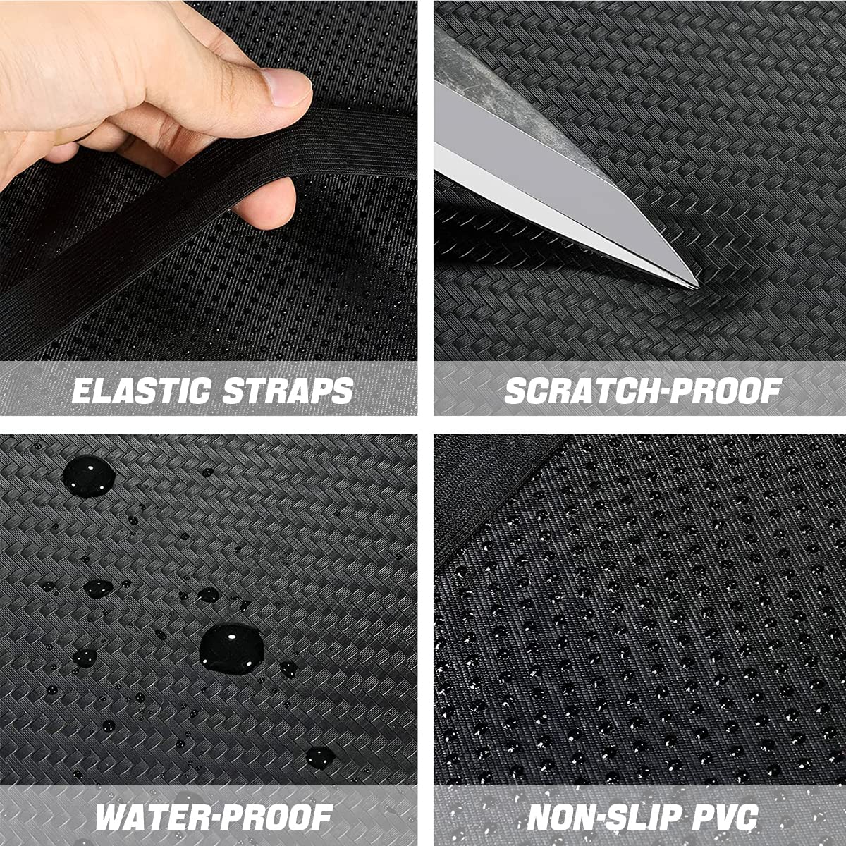 AUCELI Car Center Console Cover, Auto Armrest Protector Pad, Carbon Fiber PU Leather Seat Box Cover, Waterproof Middle Consoles Cushion for Arm Rest, Car Accessories for Truck SUV