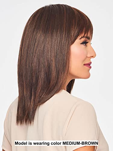 Bundle - 5 Items: Prosperity Wig by Gabor, Christy's Wigs Q & A Booklet, 2oz Travel Size Wig Shampoo, Wig Cap & Wide Tooth Comb - Color: LIGHT BROWN