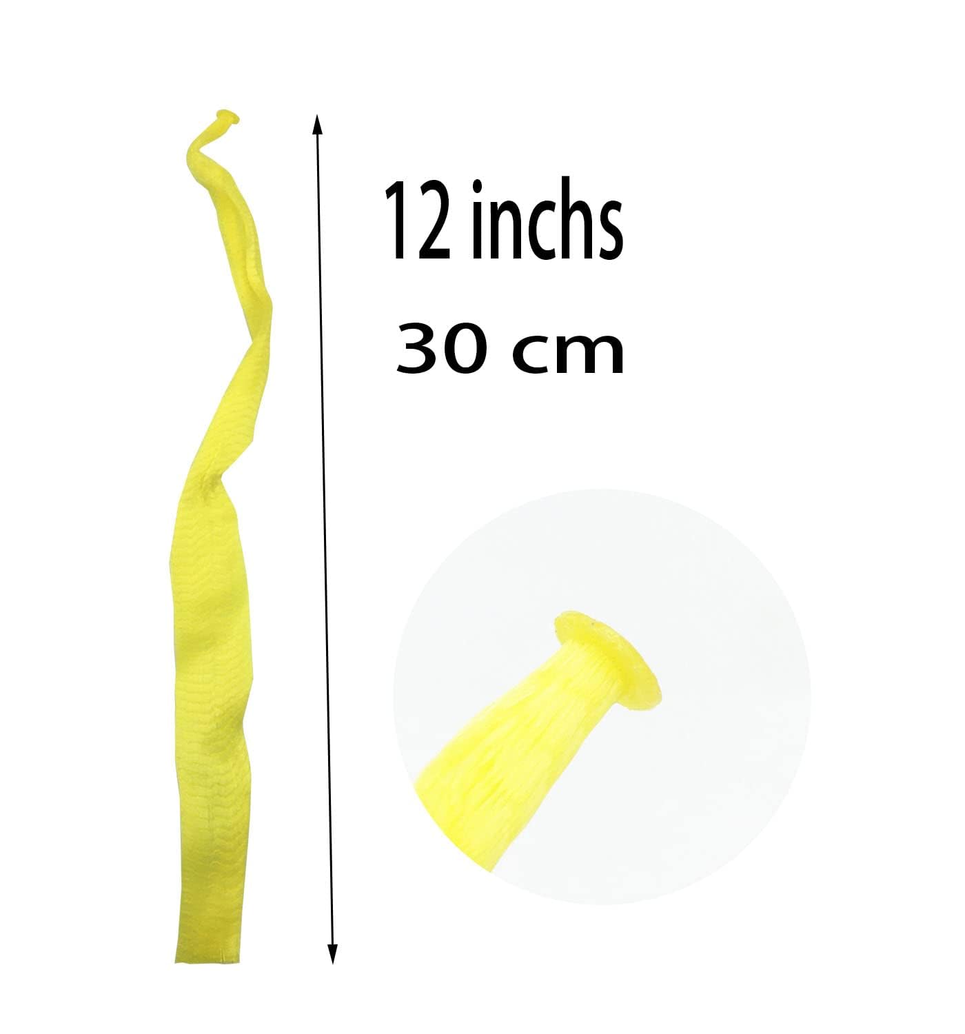 Daszui 100Pcs Reusable Mesh Yellowse Nylon Netting with Bags,12 Inch Reusable Nylon Mesh net Produce Grocery Toys Fruits Vegetables Storage Bags