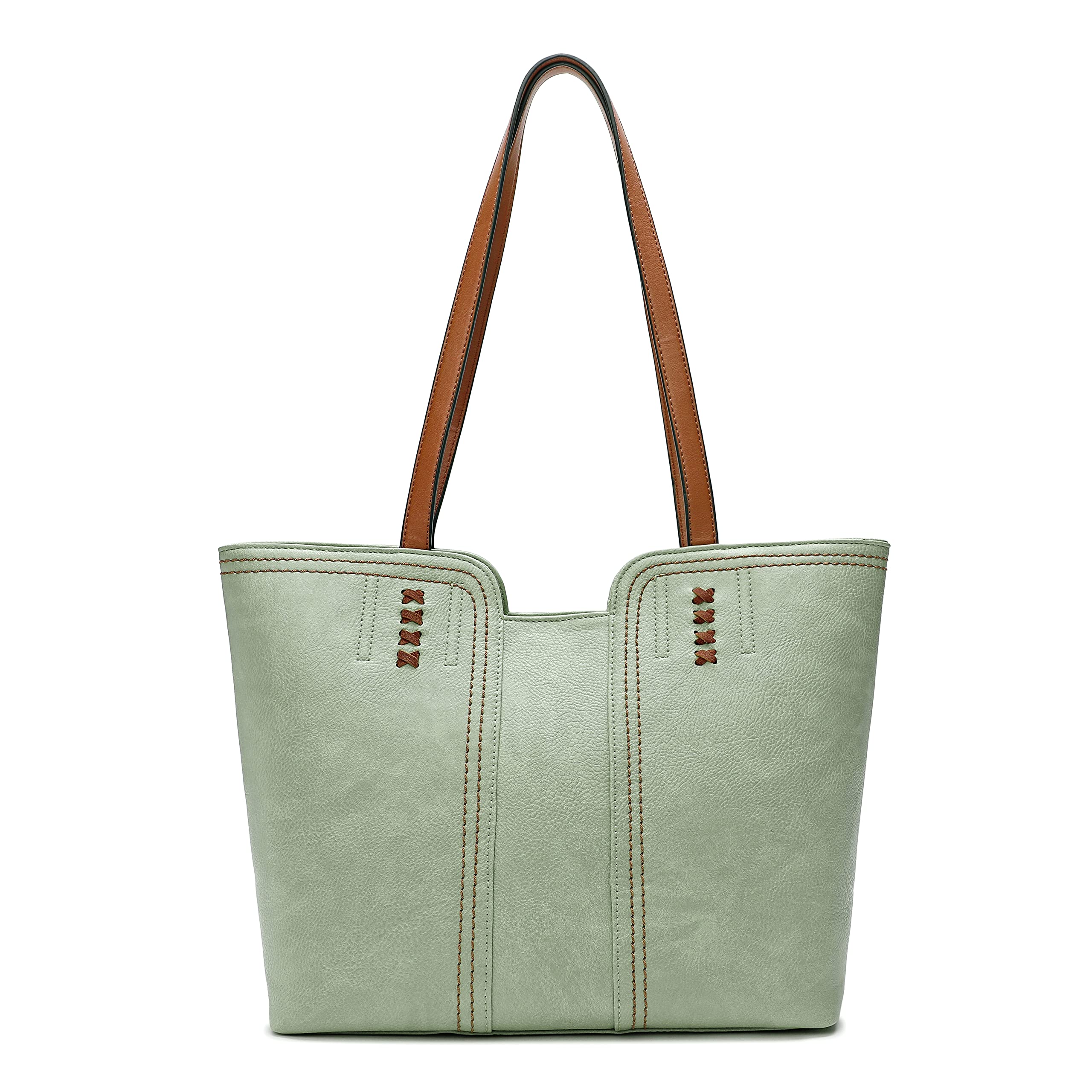 Montana West Tote Bag for Women Top Handle Satchel Purse Oversized Shoulder Handbag Hobo Bags Green Christmas Gift MWC-118GN