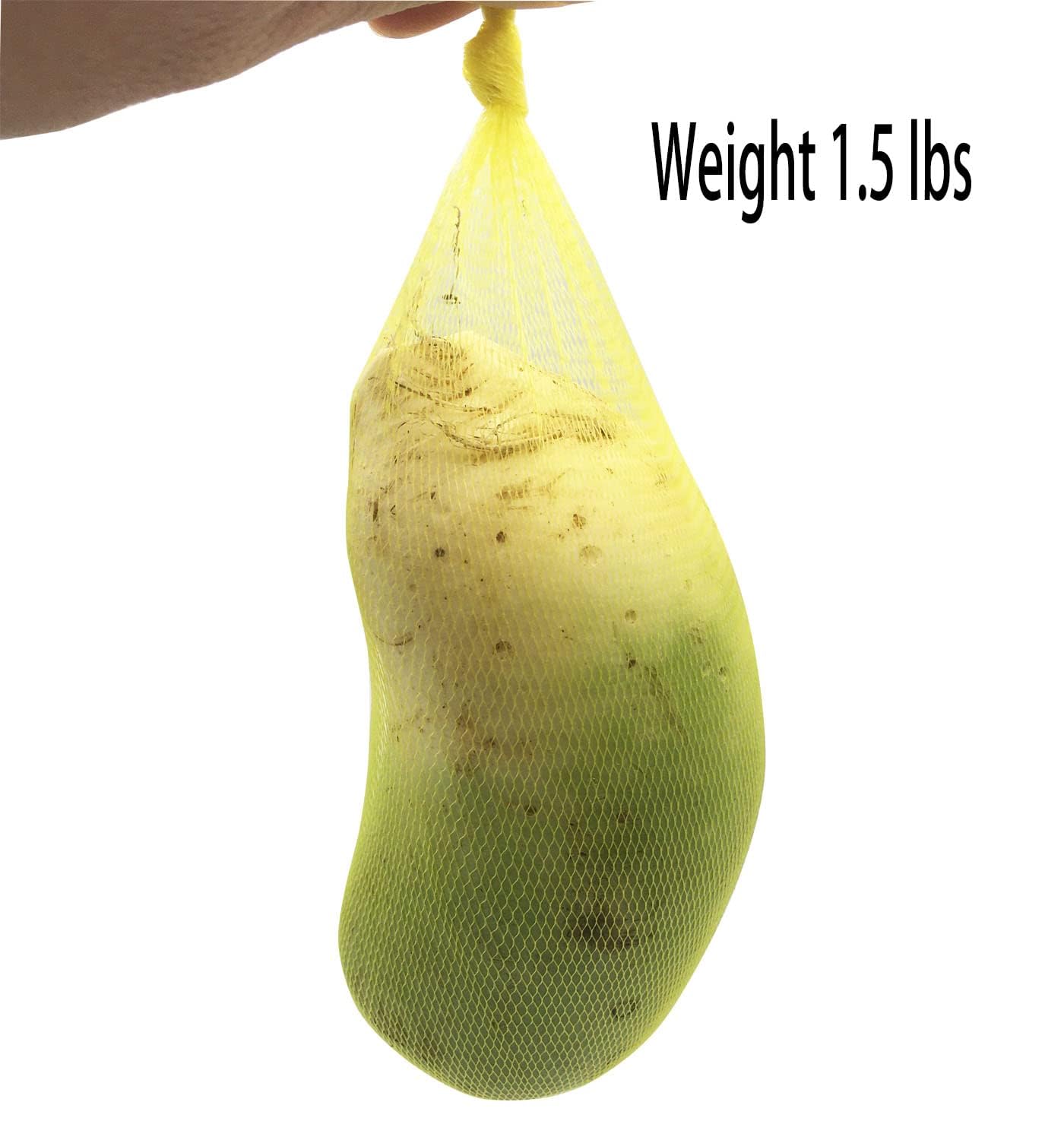 Daszui 100Pcs Reusable Mesh Yellowse Nylon Netting with Bags,12 Inch Reusable Nylon Mesh net Produce Grocery Toys Fruits Vegetables Storage Bags