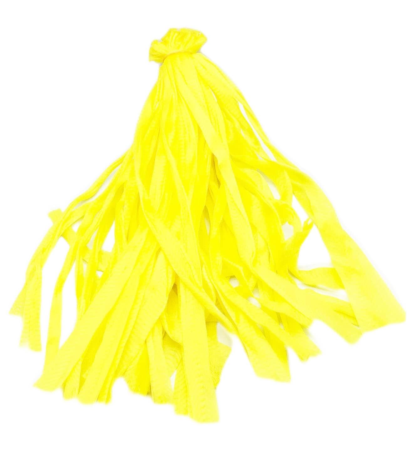 Daszui 100Pcs Reusable Mesh Yellowse Nylon Netting with Bags,12 Inch Reusable Nylon Mesh net Produce Grocery Toys Fruits Vegetables Storage Bags
