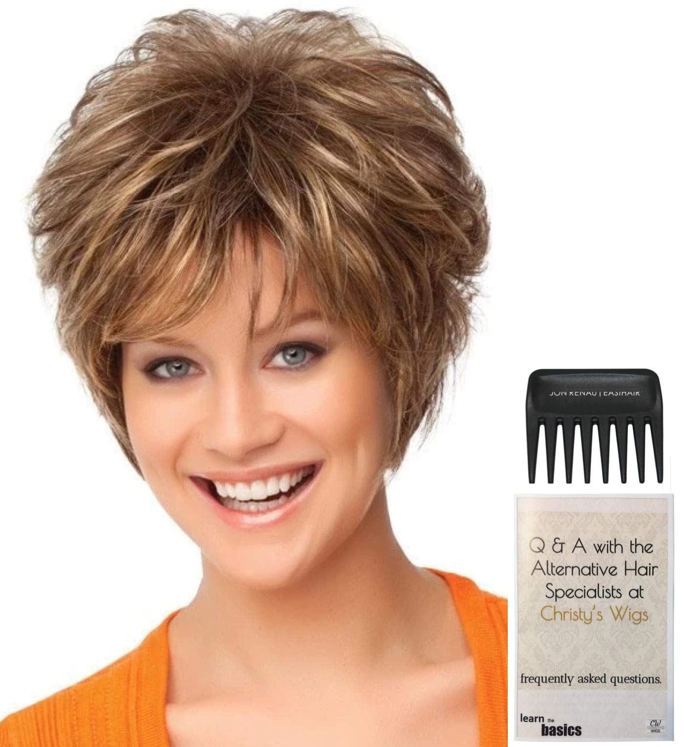 Bundle - 3 items: Gala Wig by Gabor, Christy's Wigs Q & A Booklet & Wide Tooth Comb - Color: G31+