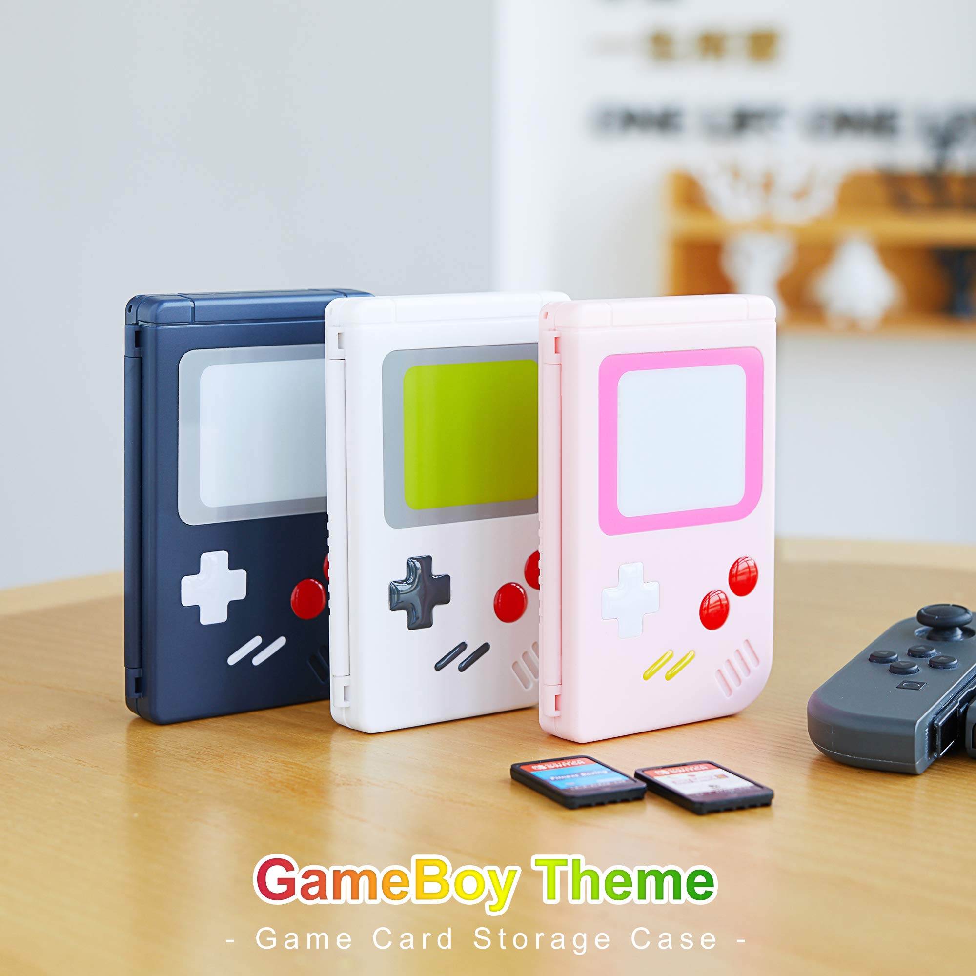Leyu Smart Game Case for Nintendo Switch & Switch Lite,10 Slot Game Card Storage and 10 Slot SD Memory Card Protective Box, Slim and Portable (Pink)