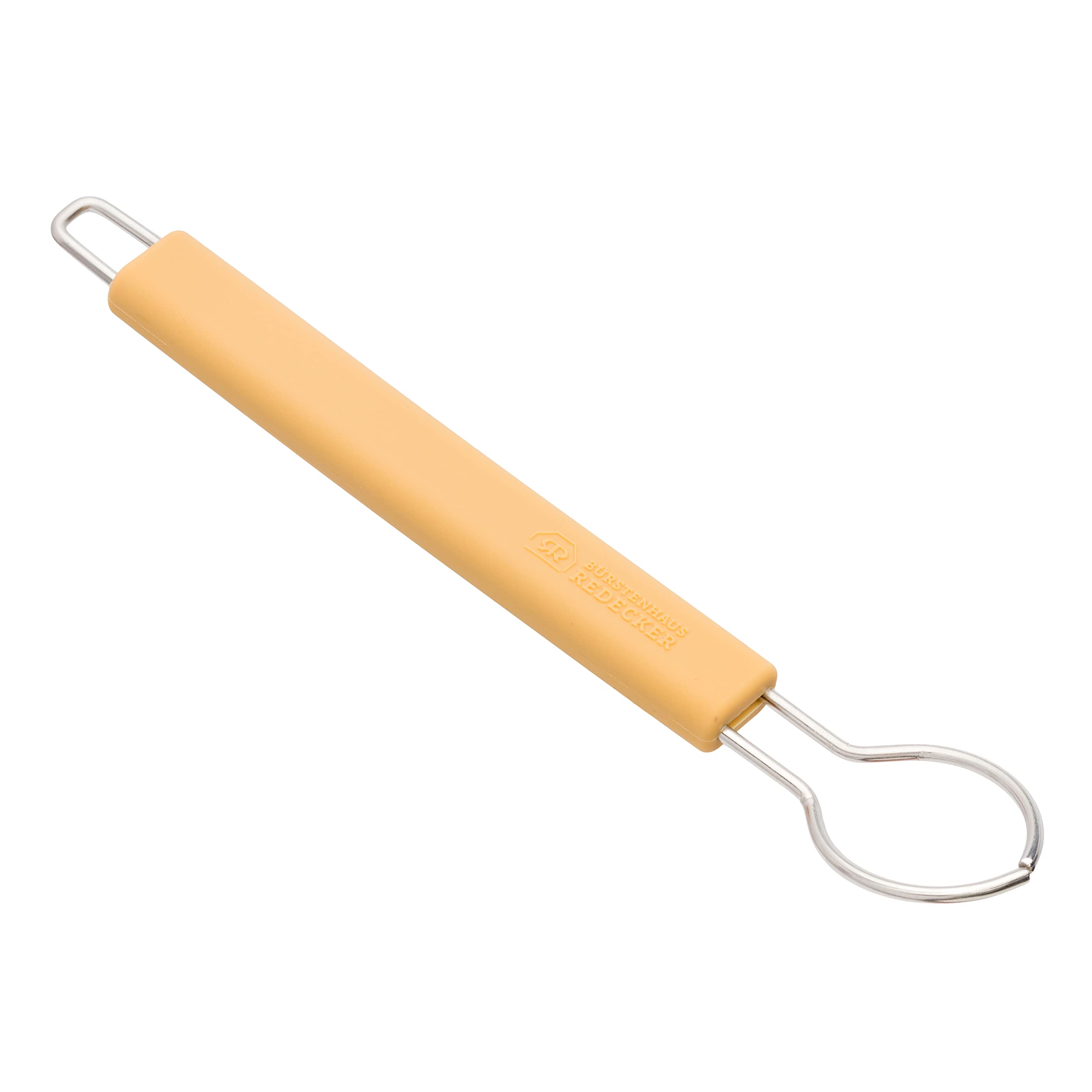 Redecker Silicone Dish Brush Bundle, Includes Interchangeable Natural Horsehair and Tampico Fiber Brush Heads, Sustainable Silicone and Stainless Steel Handle with Hanging Loop, Sand