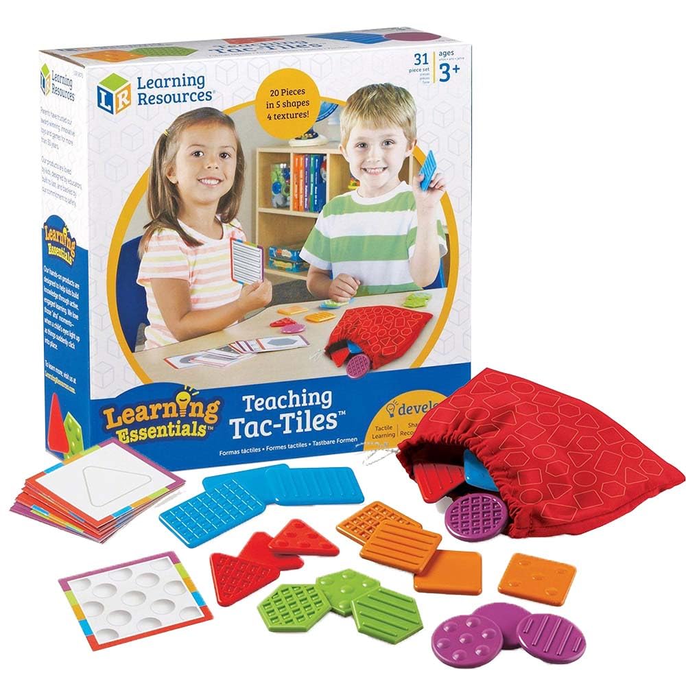 Learning Resources Teaching Tac-Tiles, Hands-on Learning, Ages 3+