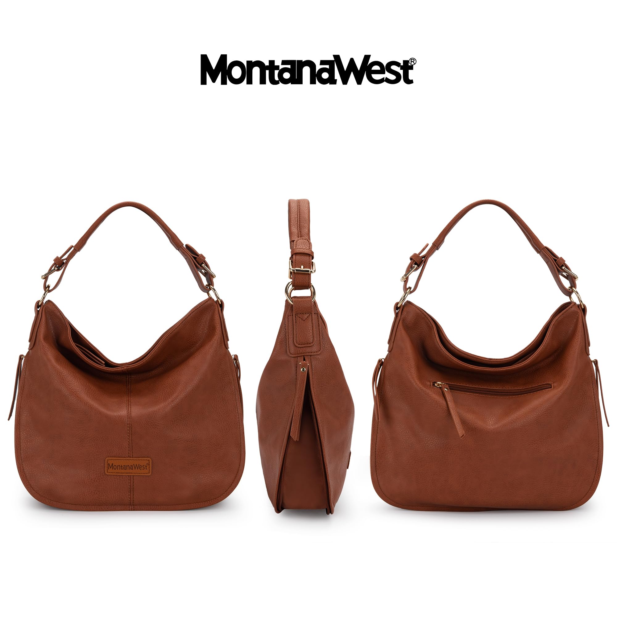 Purses and Handbags for Women Hobo Purses Adjustable Crossbody Shoulder Bags Tote handbag MWW16-1022BR