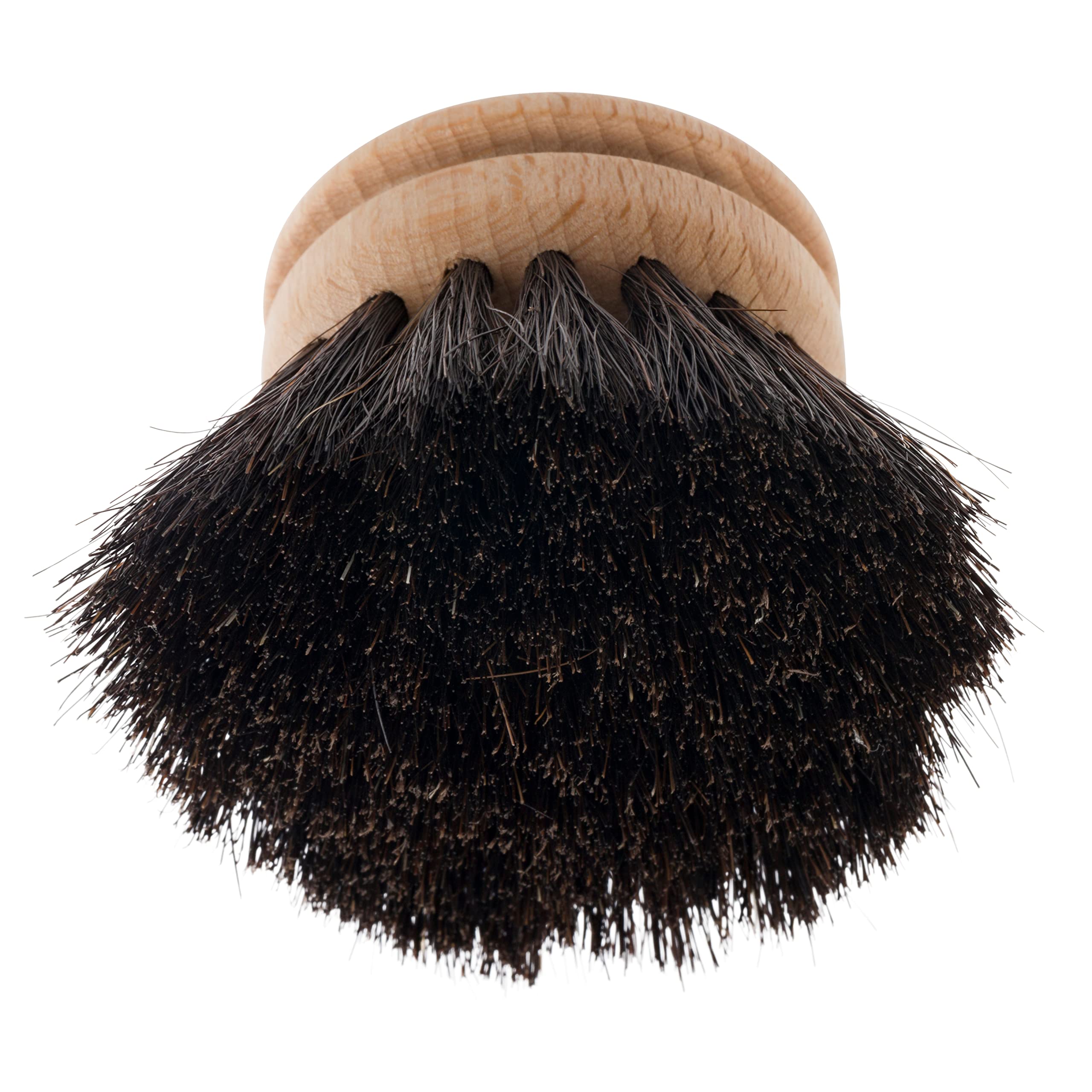 Redecker Silicone Dish Brush Bundle, Includes Interchangeable Natural Horsehair and Tampico Fiber Brush Heads, Sustainable Silicone and Stainless Steel Handle with Hanging Loop, Sand