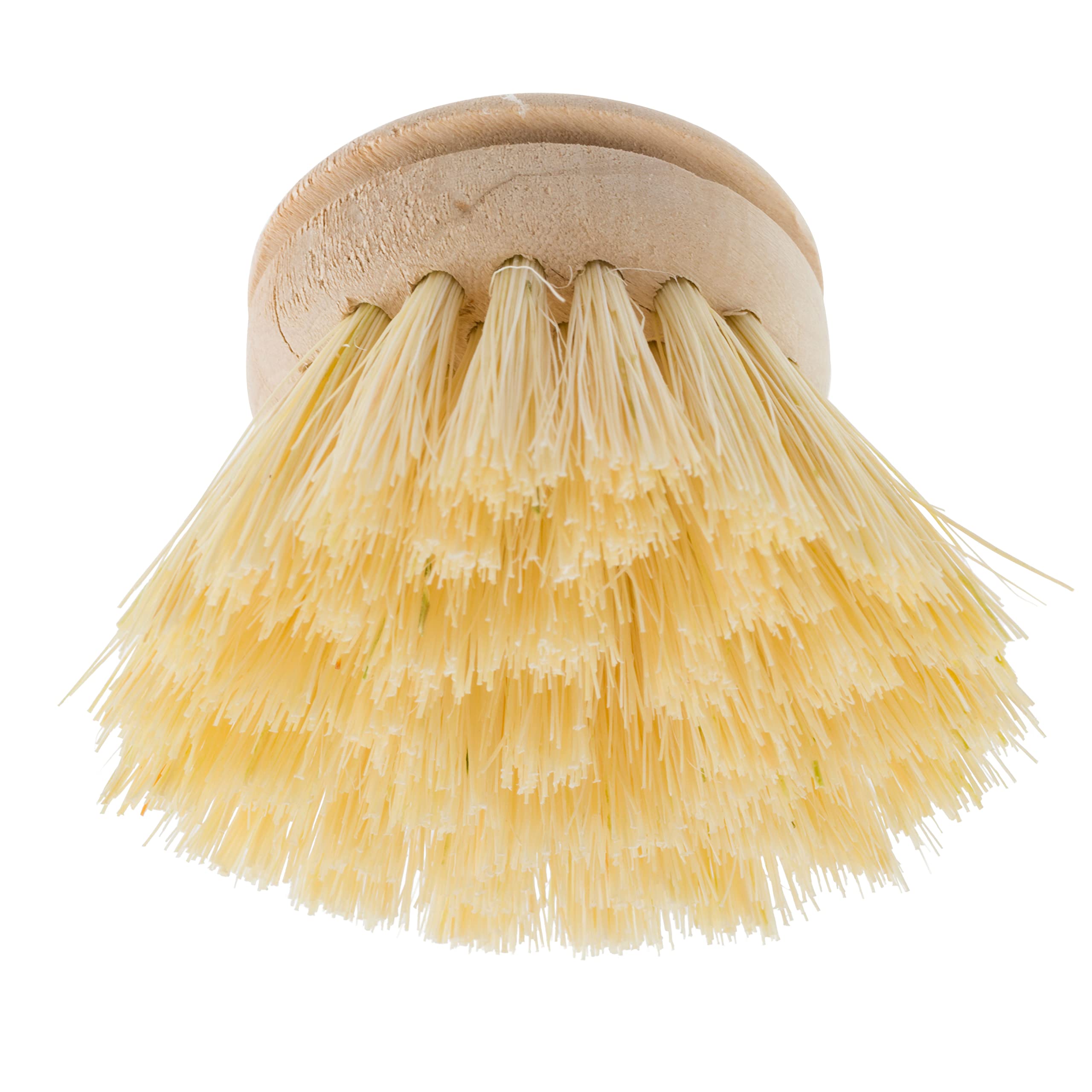 Redecker Silicone Dish Brush Bundle, Includes Interchangeable Natural Horsehair and Tampico Fiber Brush Heads, Sustainable Silicone and Stainless Steel Handle with Hanging Loop, Sand
