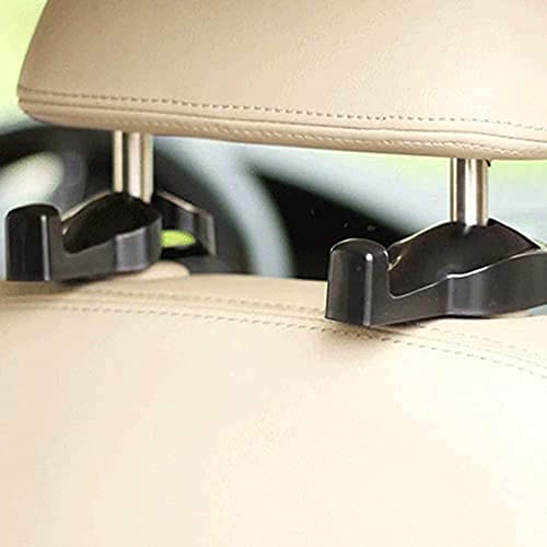 IPELY Universal Car Vehicle Back Seat Headrest Hanger Holder Hook for Bag Purse Cloth Grocery (Black -Set of 2)