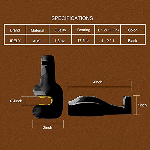 IPELY Universal Car Vehicle Back Seat Headrest Hanger Holder Hook for Bag Purse Cloth Grocery (Black -Set of 2)