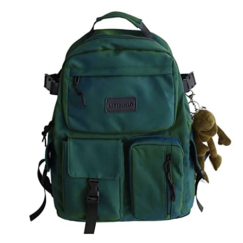 Large Capacity Student Backpacks Kawaii Backpack for Back To School Camping Hiking for Teens Girls Casual Aesthetic Backpack (Green)