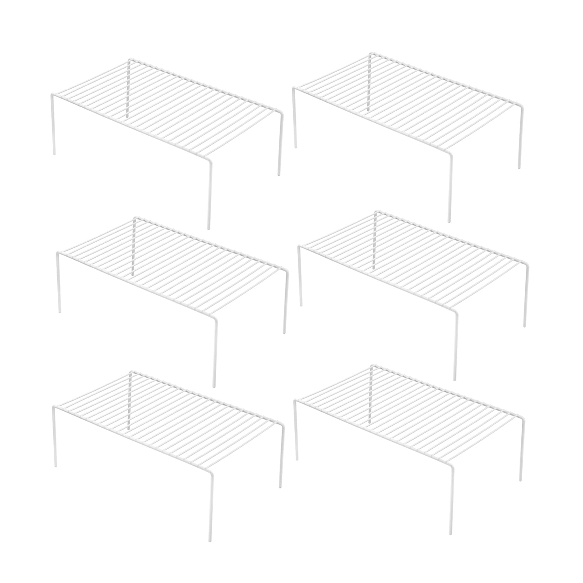 Redrubbit Medium (13 x 9. 4 Inch) Cabinet Storage Shelf Rack, Rustproof Kitchen Counter and Cabinet Shelf, Storage Rack Organizer for Kitchen, Fridge, Cabinet, Bathroom, Set of 2