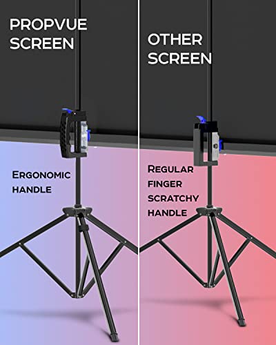 Projector Screen with Stand 100 inch - Indoor and Outdoor Projection Screen for Movie or Office Presentation - 16:9 HD Premium Wrinkle-Free Tripod Screen for Projector with Carry Bag and Tight Straps