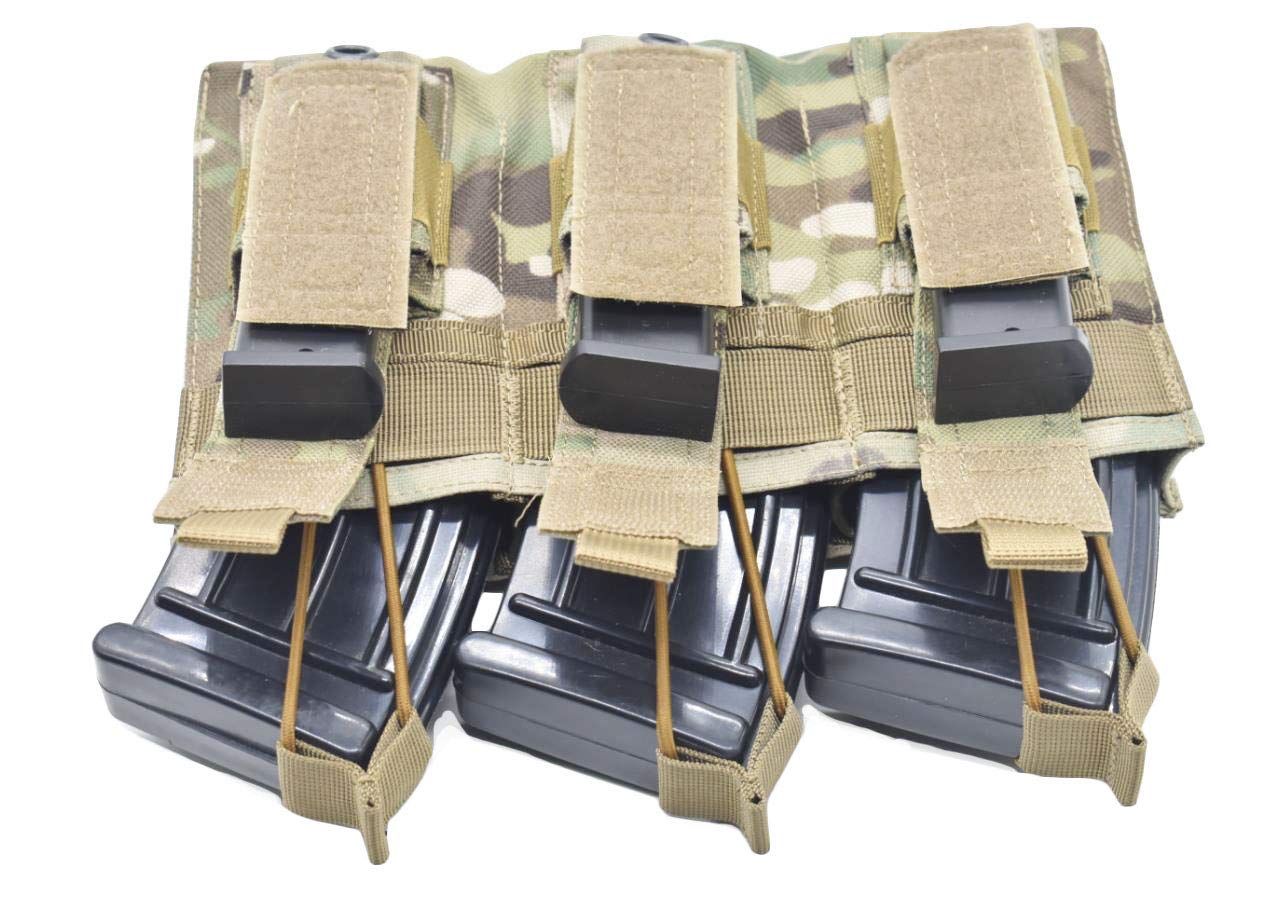 JFFCESTORE Upgraded Version Triple Mag Pouch Kangaroo Magazine Pouch Holds M4/M16 Mag (Triple Multicam)