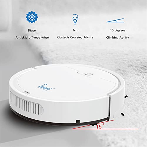 TAPARU Robot Vacuum Cleaner Floor Robot Vacuum Cleaner Sweep and Wet Mopping Floors Carpet Run Auto RechargeAppliance (Color : Black)