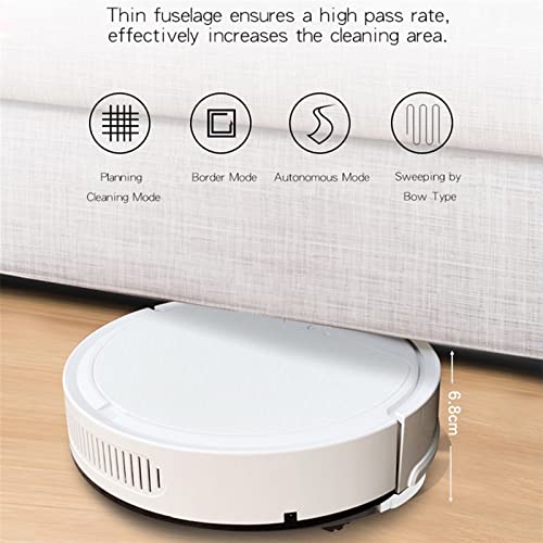 TAPARU Robot Vacuum Cleaner Floor Robot Vacuum Cleaner Sweep and Wet Mopping Floors Carpet Run Auto RechargeAppliance (Color : Black)