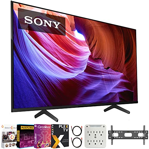 Sony KD85X85K 85 inch X85K 4K HDR LED TV with Smart Google TV 2022 Model Bundle with Premiere Movies Streaming + 37-100 Inch TV Wall Mount + 6-Outlet Surge Adapter + 2X 6FT 4K HDMI 2.0 Cable