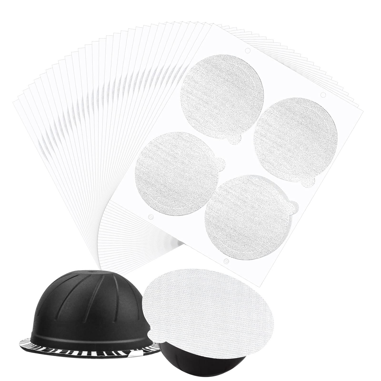 120 Pcs Aluminum Foil Lids, Foil Seals Lids to Reusable Coffee Pods Aluminum Foil Seals Compatible with Nespresso Vertuo Refillable Pods, 62mm
