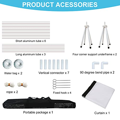 Projector Screen with Stand, 100 inch Projector Screen 16:9 Portable Outdoor Projection Screen 4K HD Movie Projection Screen with Carry Bag for Home Theater Indoor Party Camping