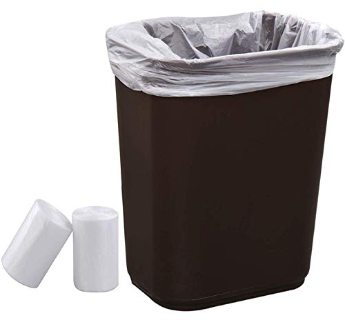 4 Gallon (15 Liter) Trash Bag (400 Count) Small Bathroom 4 Gallon Garbage Bags Clear Plastic Wastebasket Trash Can Liners for Home and Office Bins (400 Count)