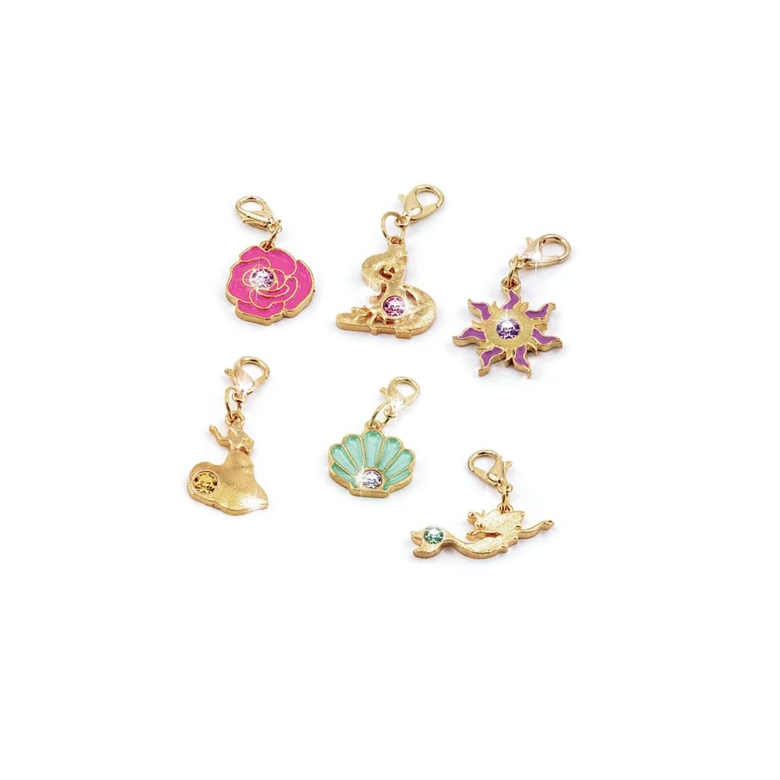 Make It Real Disney Princess Crystal Dreams Jewelry Kit - DIY Bead & Charm Bracelet Set with Swarovski Crystals, Includes Supplies & Exclusive Princess Book - Create 6 Bracelets, Ages 8