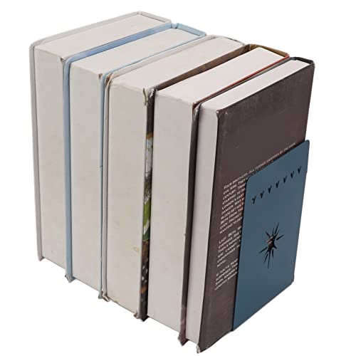 Bookends,Book Ends,Book Ends for Shelves,Retractable Metal Bookends Adjustment Heavy Duty Bookends Decorative for Books Movies Home Desk Office Blue