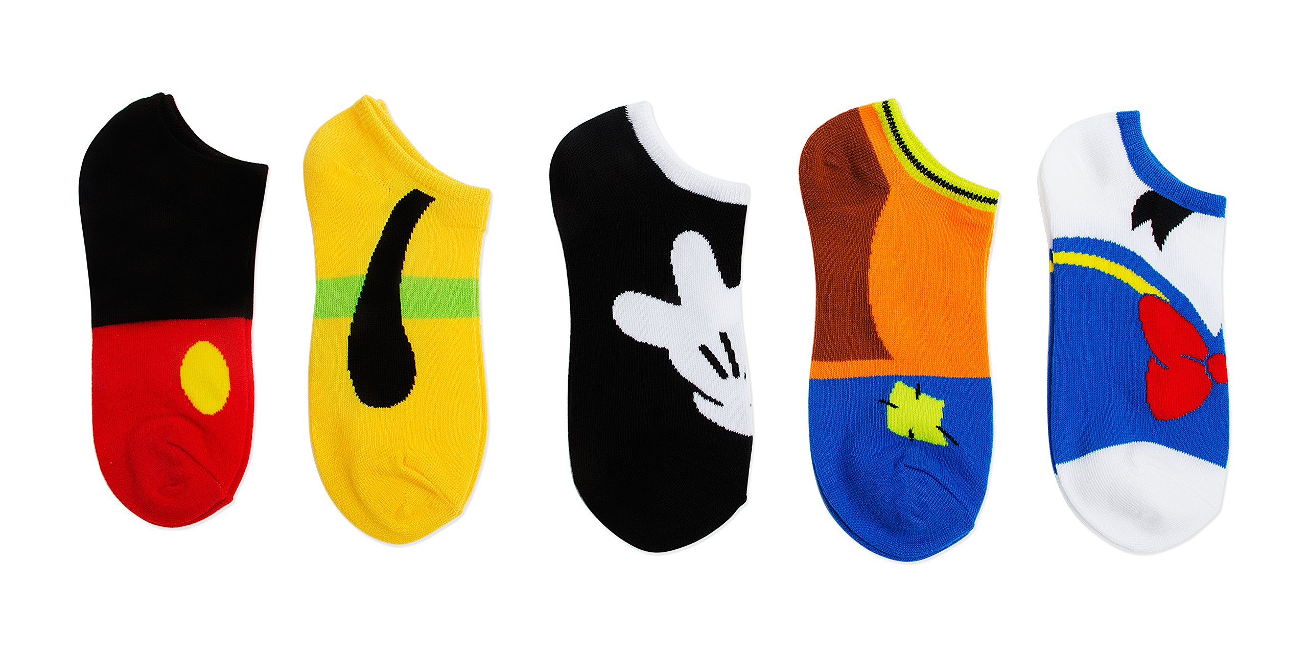Disney Mickey Mouse Women's 5 Pack No Show Socks