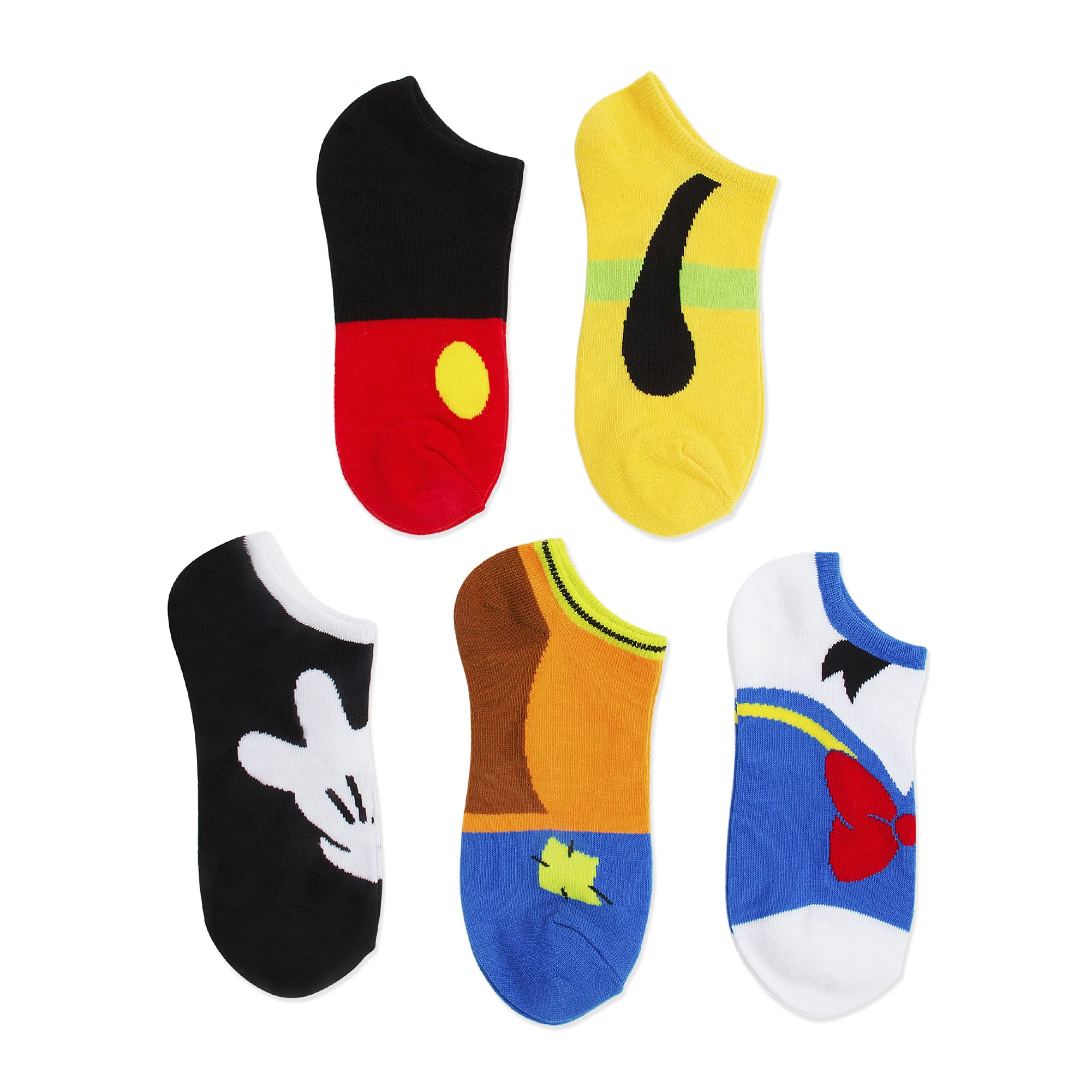 Disney Mickey Mouse Women's 5 Pack No Show Socks